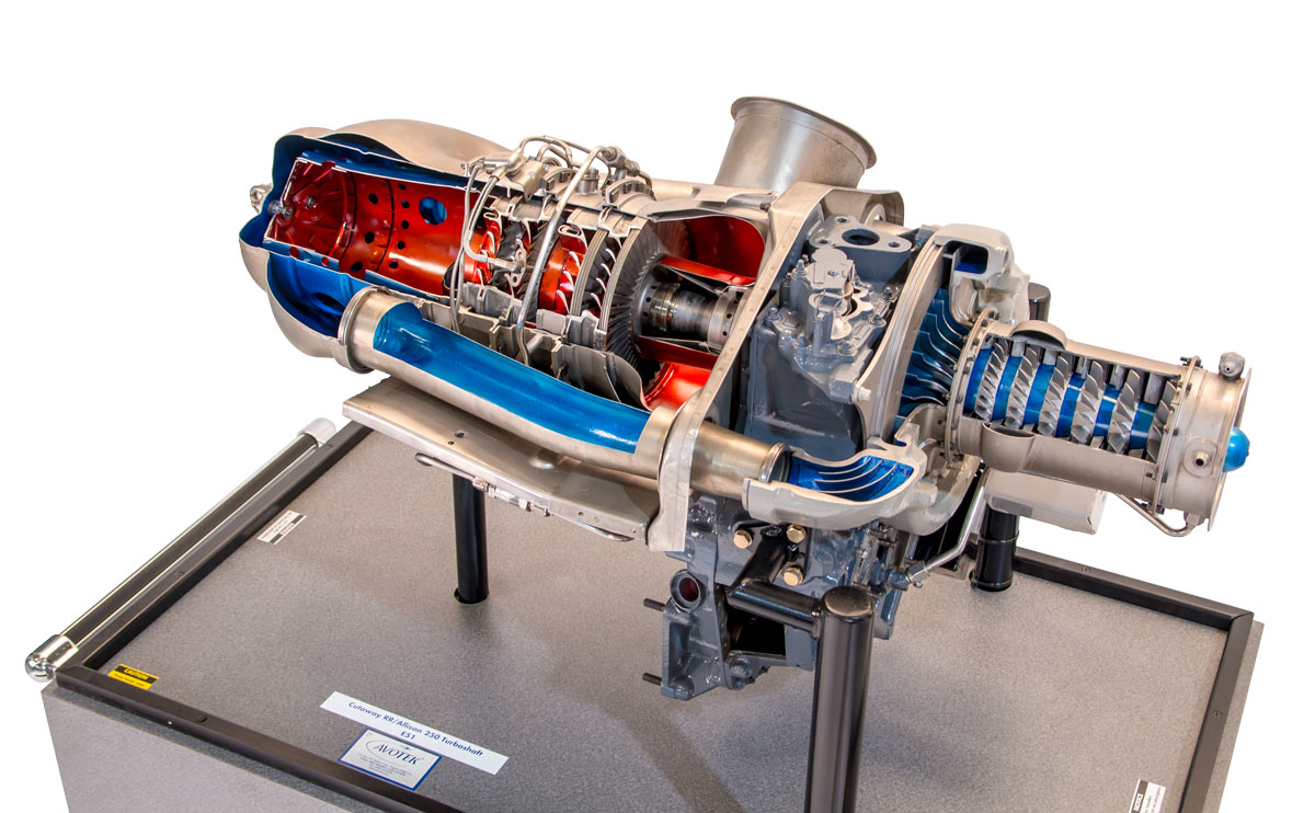 Cutaway Allison 250 Series Engine E51 – Avotek
