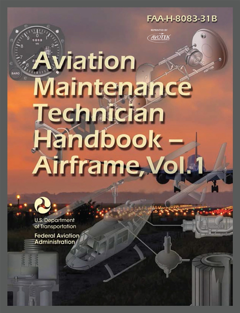 FAA 8083B AMT Handbook—Airframe, Volume 1 – Textbook – Avotek